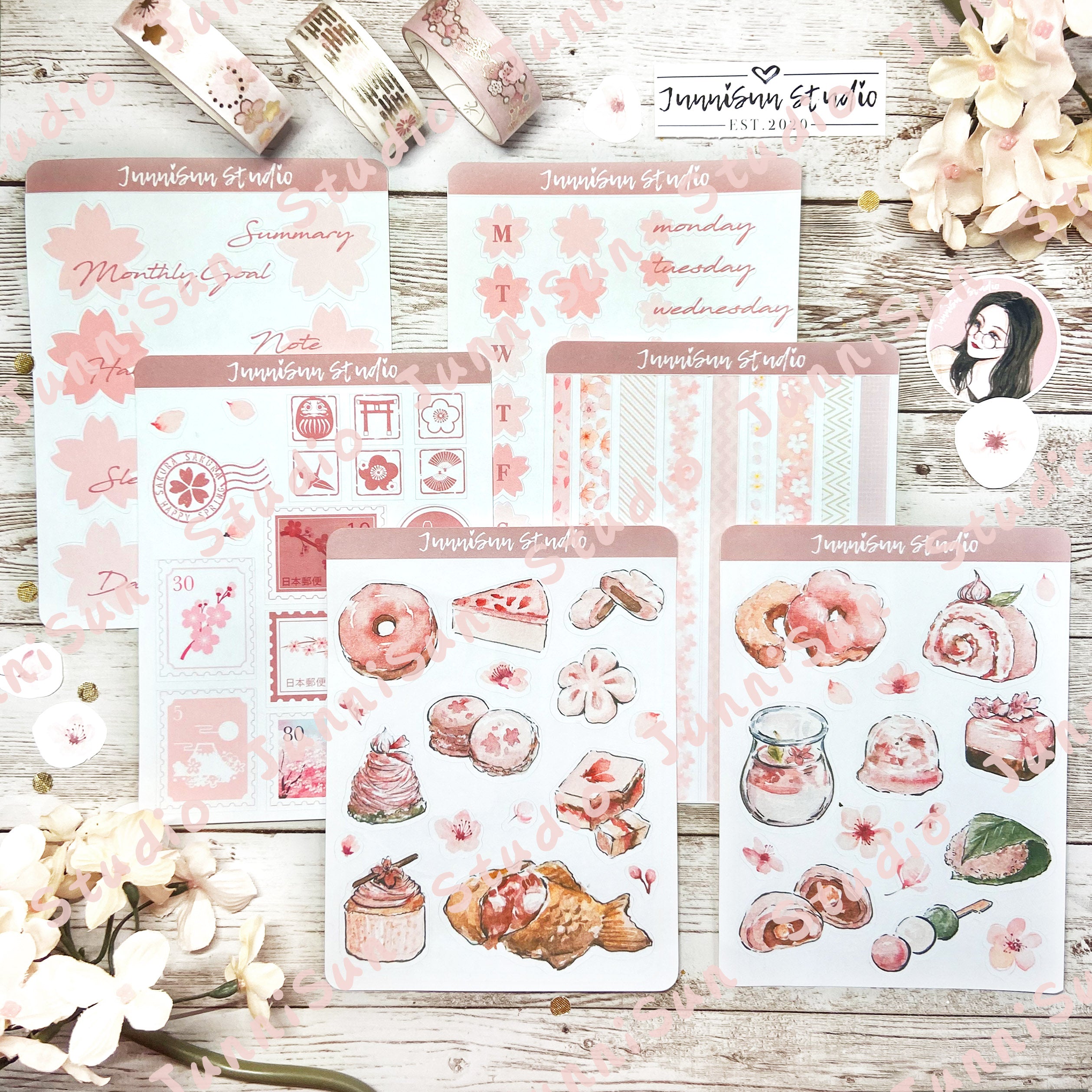 SAKURA STICKER BUNDLE – JunniSun Studio