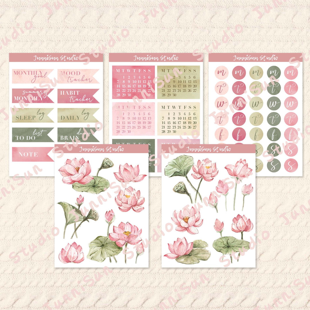 LOTUS FLOWER BUJO KIT | June 2021 – JunniSun Studio